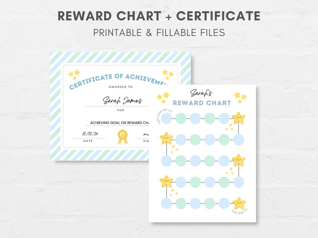 Kids Reward Chart Printable, Behaviour Chart, Toddler Reward Chart ...