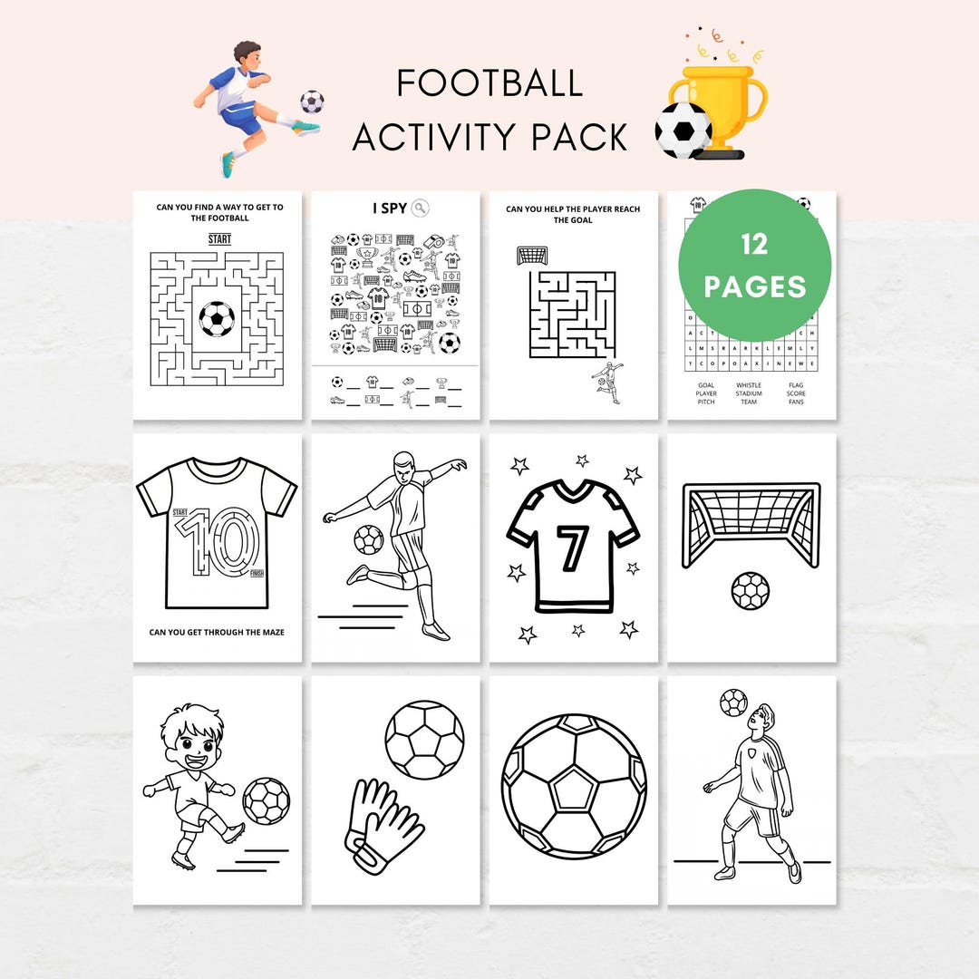 Football Activity Pack, Football Activities, Football Coloring Pages ...