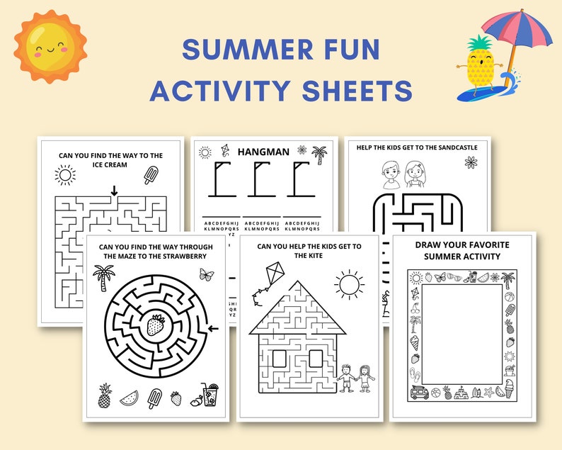Summer Activities, Summer Printables, Summer Games, Summer Activity ...