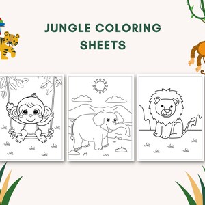 Jungle Safari Activity, Jungle Safari Coloring, Wild Animal Printable ...