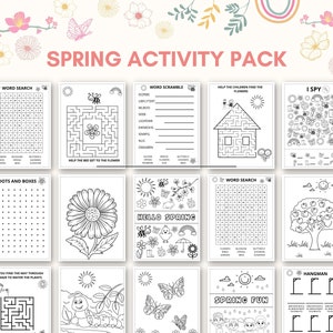 KIDS ACTIVITY Pack Bundle, Kids Activity Pack, Printable Activity ...