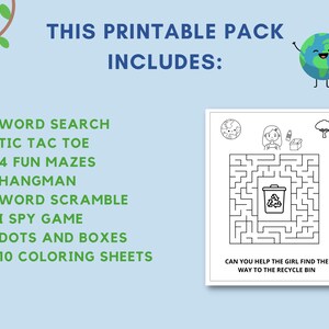 Earth Day Activities, Earth Day Printable, Earth Day Games, Earth Day ...