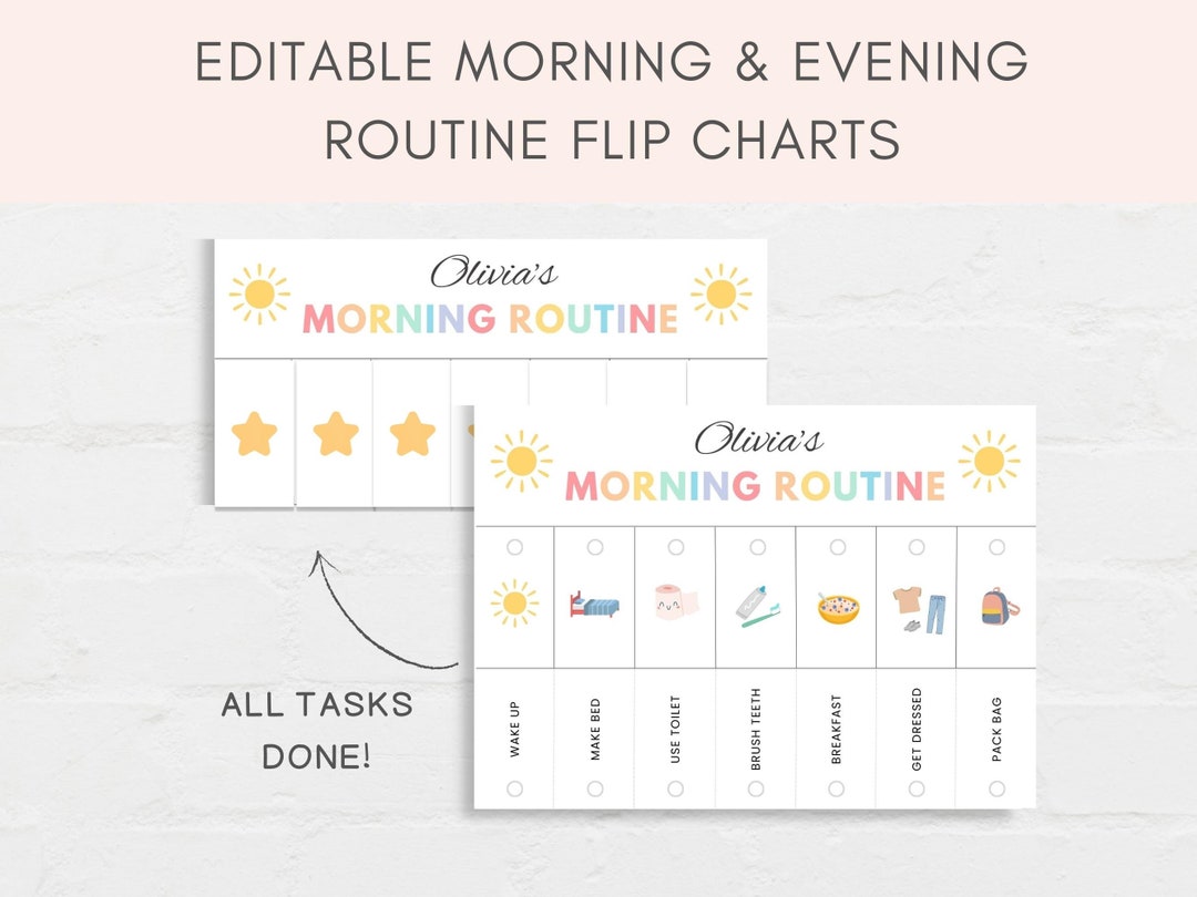 Routine Flip Chart, School Routine, Homeschool Routine, Morning Routine ...