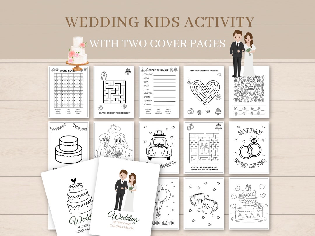 Wedding Kids Activity, Wedding Activity Pack, Wedding Activity Book ...