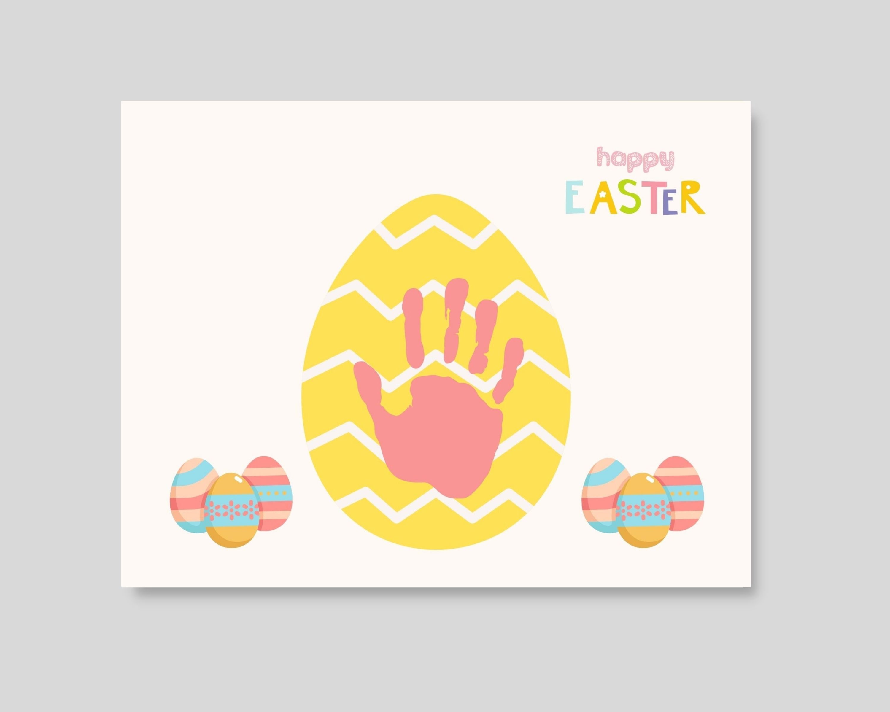 Easter Handprint Printable, Easter Handprint Art, Easter Activity ...
