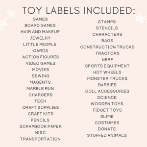 Toy Labels Printable, Toy Organization, Toy Storage, Organization ...
