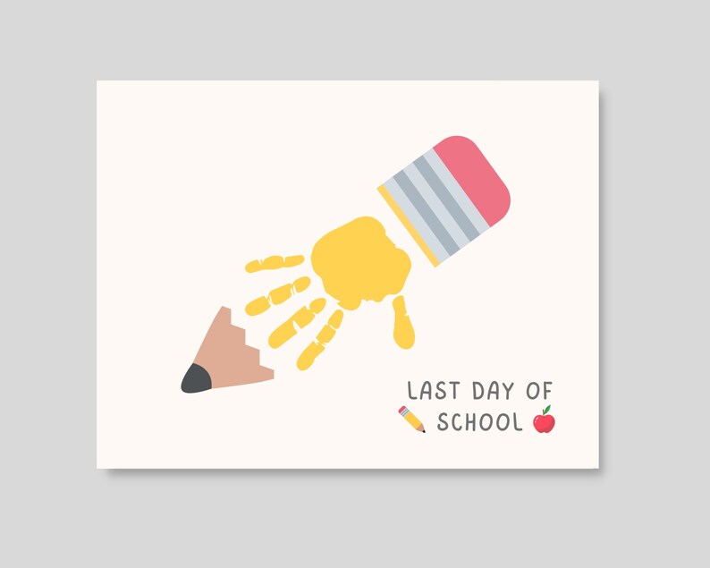 First/last Day of School Handprint, Last Day of School, Handprint Craft ...