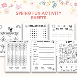 Spring Activity Printable, Spring Coloring Pages, Spring Kids Games ...