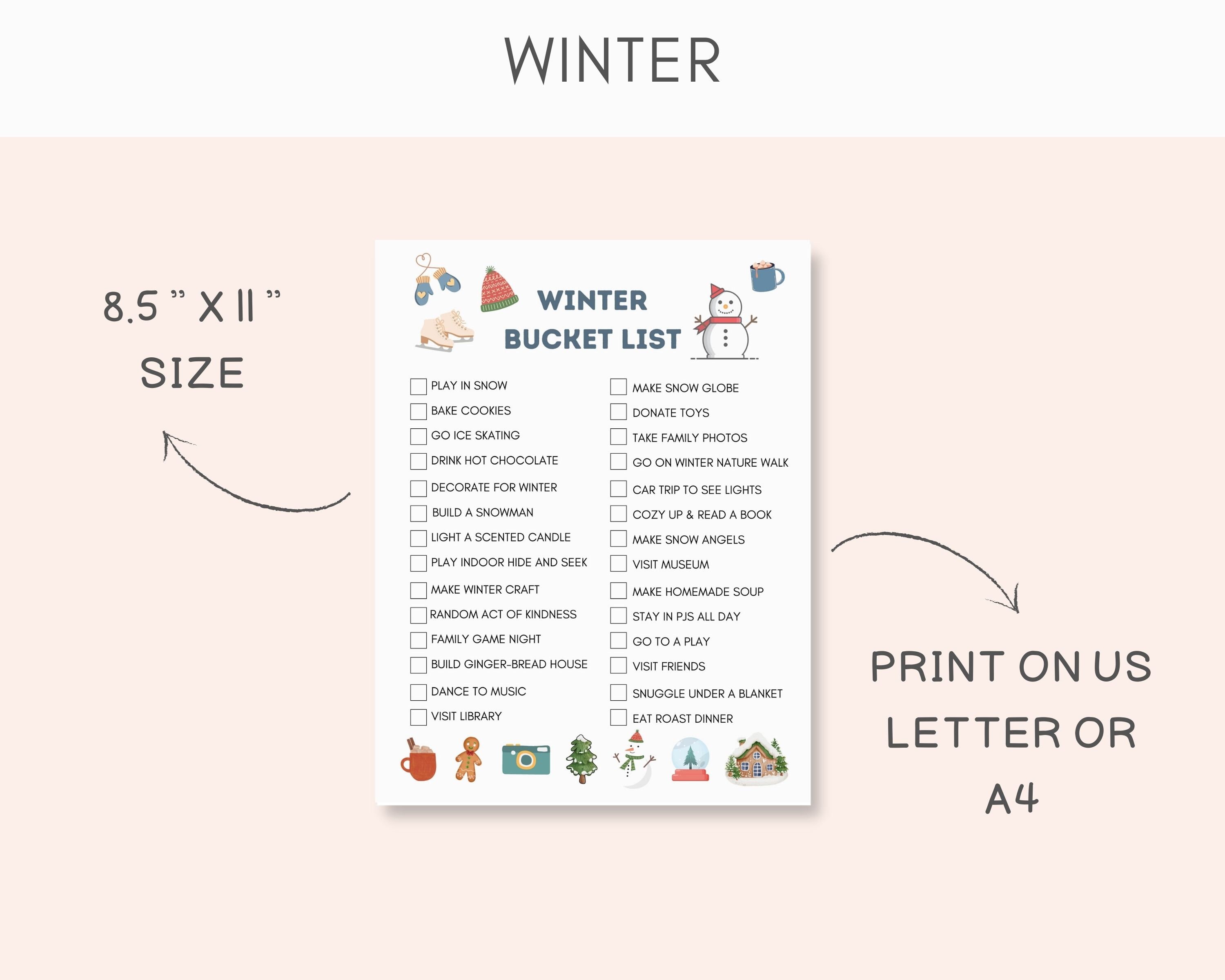 BUCKET LIST BUNDLE Bucket List Printable Custom Bucket List - Etsy ...