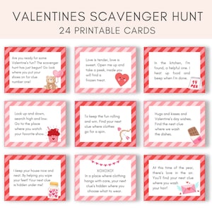 Valentines Scavenger Hunt, Treasure Hunt, Valentines Treasure ...