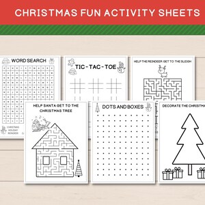 Christmas Activity Book, Printable Christmas Activity, Christmas ...