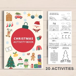 Christmas Activity Book, Printable Christmas Activity, Christmas ...