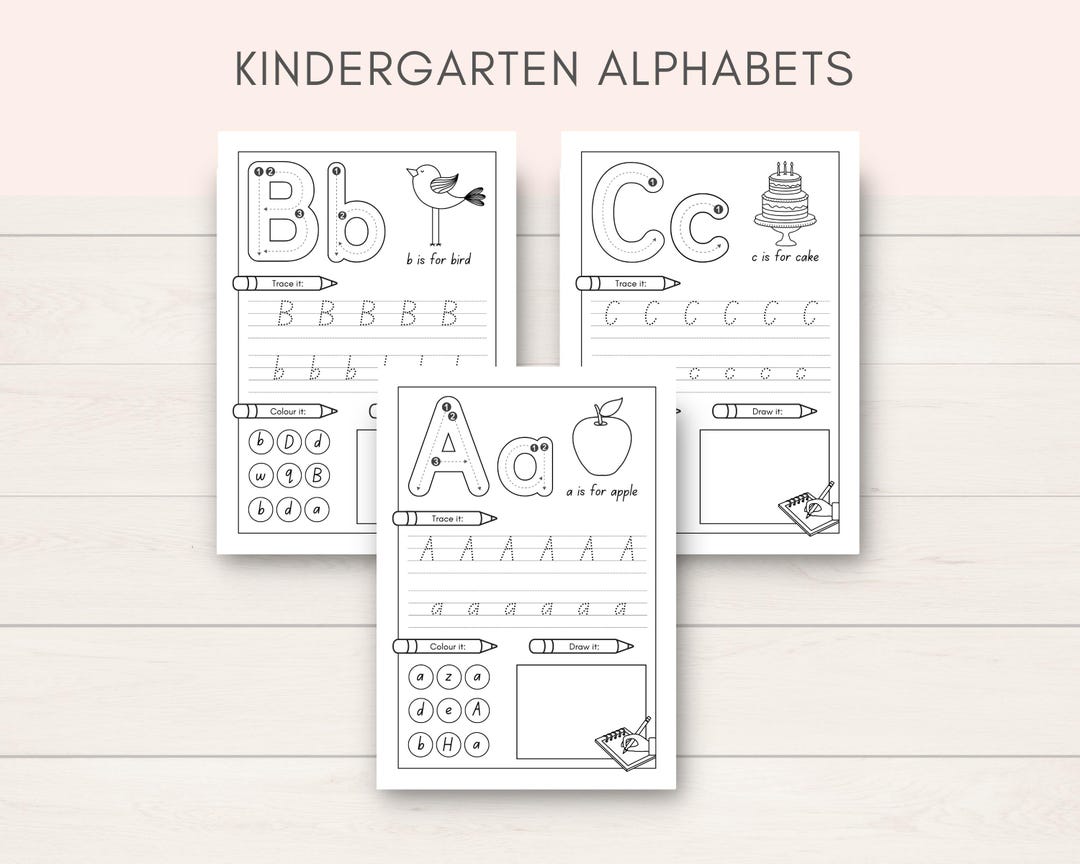 Kindergarten Alphabets, Alphabet Worksheets, Alphabet Workbook, Learn ...