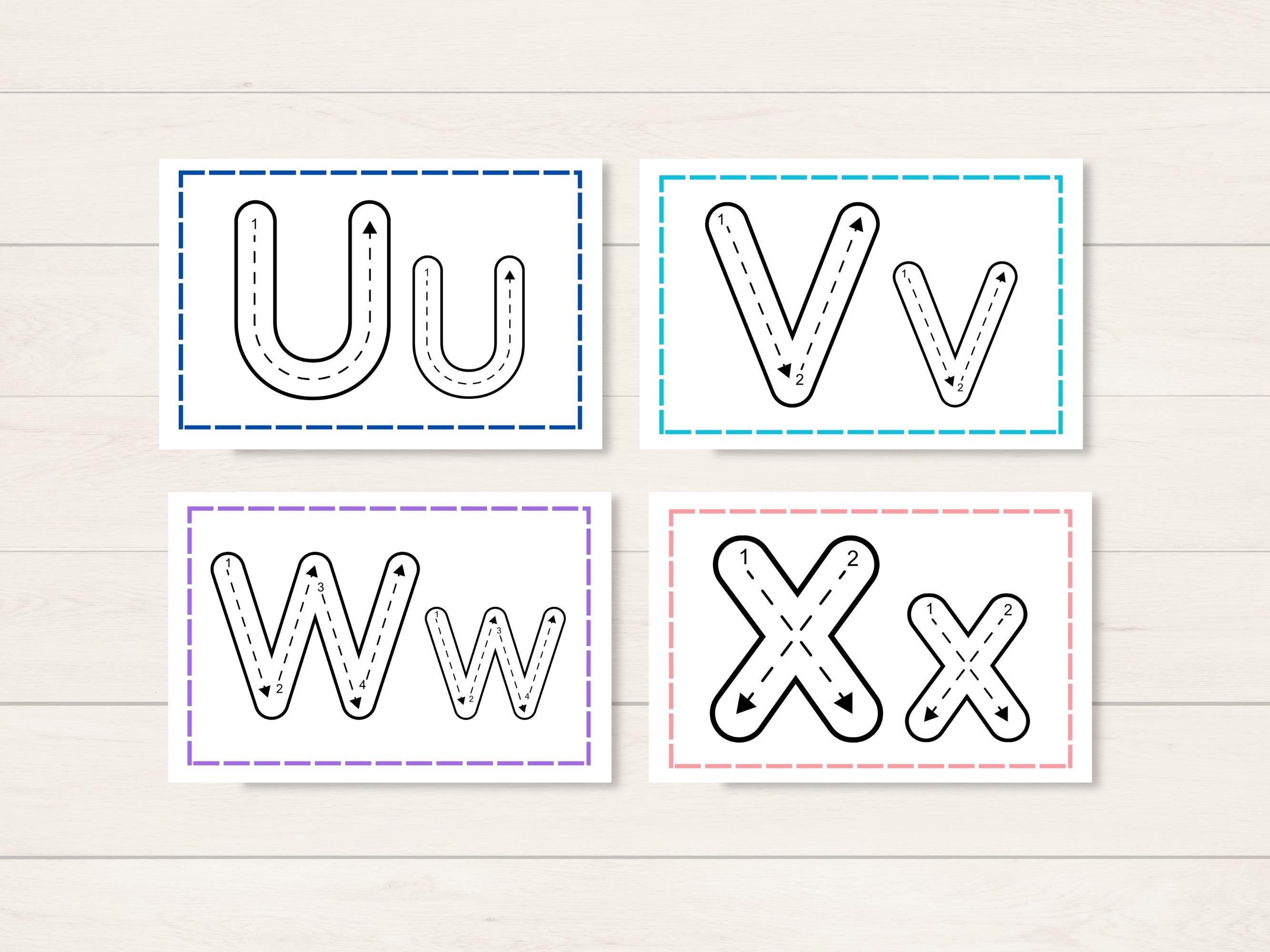 Alphabet Tracing Cards, Alphabet Tracing, Tracing Card, Letter Tracing ...