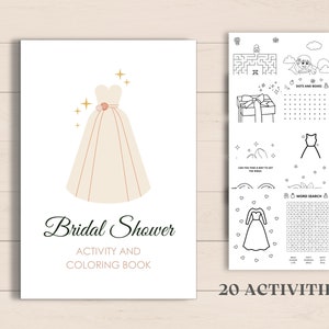 Bridal Shower Kids Activity Book, Bridal Shower Games, Bridal Shower ...