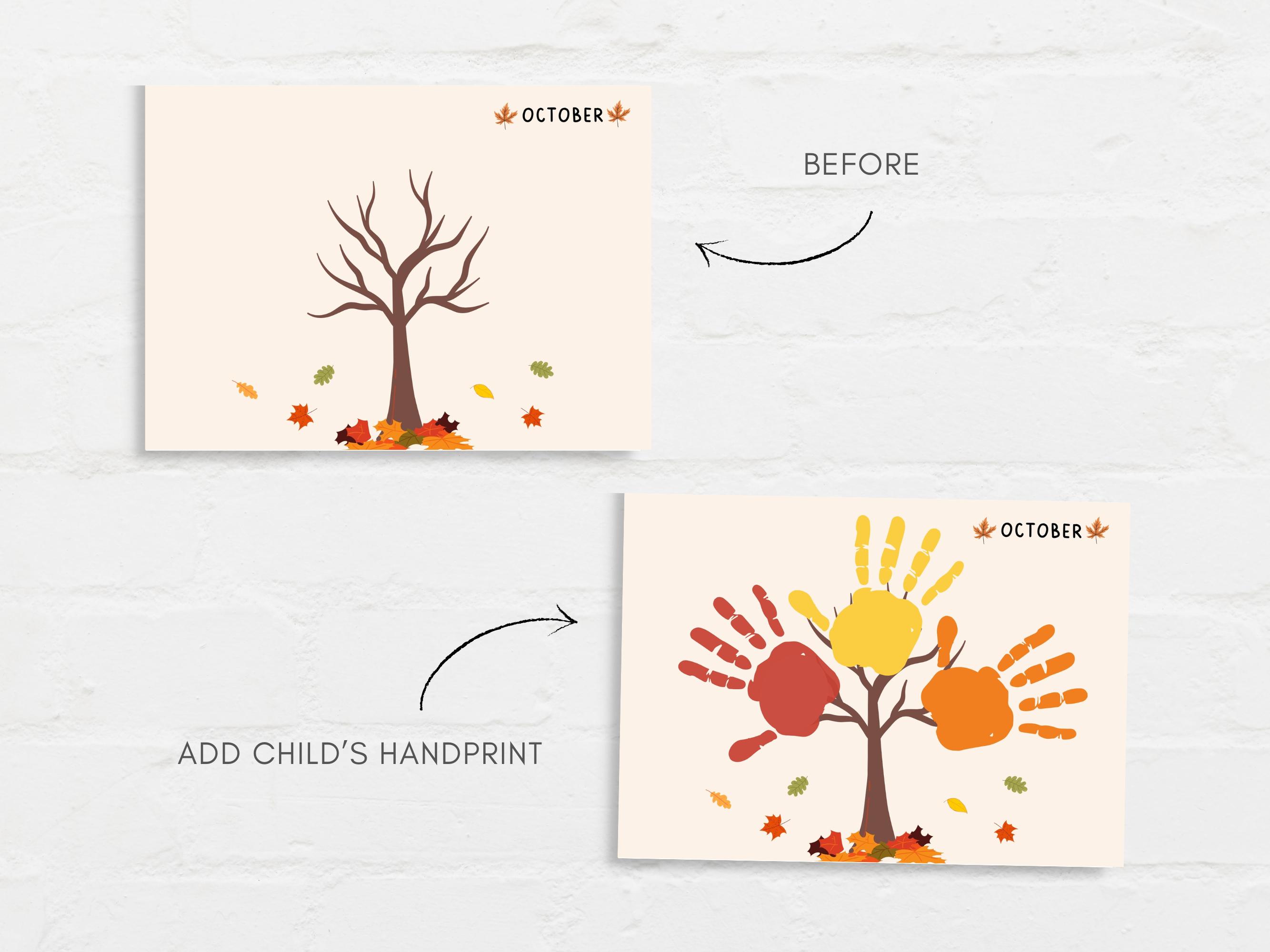 Handprint Calendar 2027, Printable Handprint Calendar, Kids Handprint ...