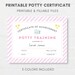 Potty Certificate Printable, Editable Potty Certificate, Potty Training ...