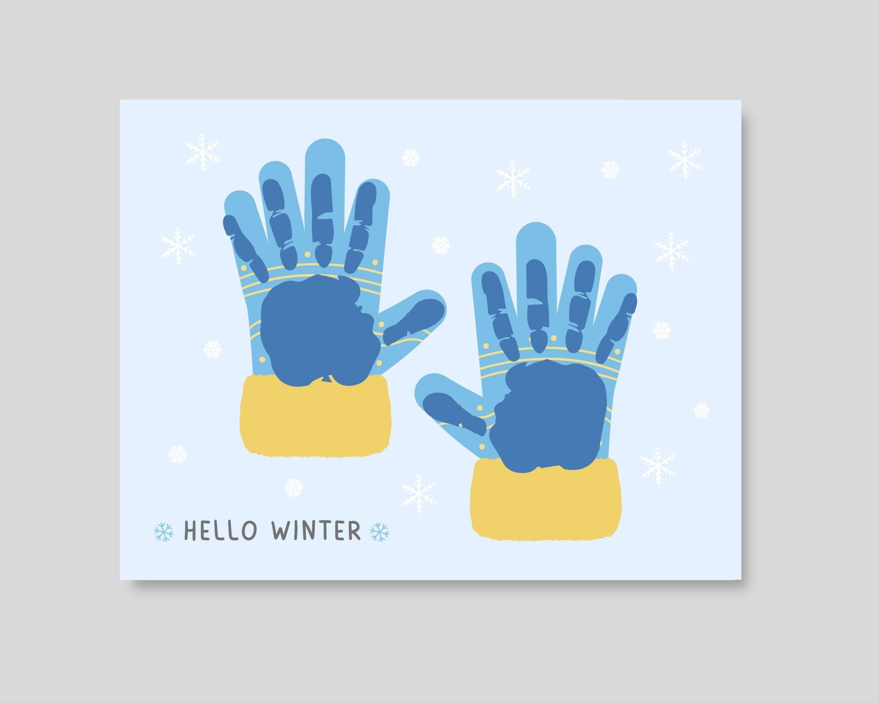 Winter Handprint, Handprint Keepsake, Handprint Art, Winter Activity ...