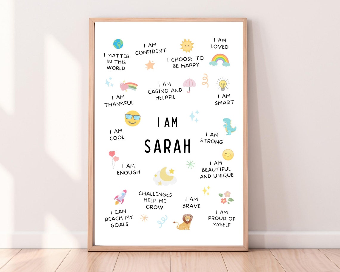 Kids Affirmations Printable Children Affirmation Wall Art - Etsy