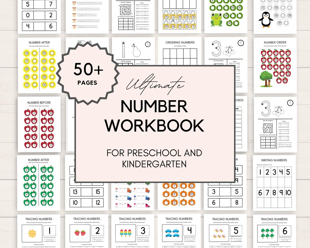 Numbers Workbook, Number Tracing, Number Practice, Handwriting Practice ...