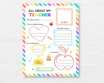 Teacher Appreciation Printable, Teacher Gift, Teacher Thank You Gift ...