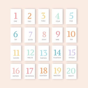 Number Flashcards, Counting Cards, Printable Number Flash Cards, Number ...