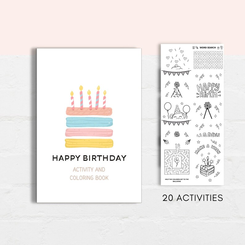 Birthday Activity Printable, Birthday Coloring, Birthday Activities ...