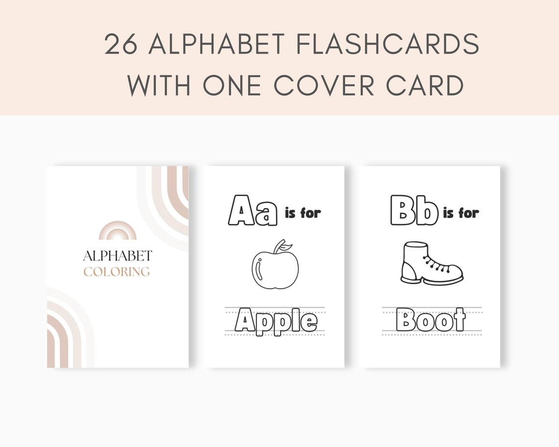 Alphabet Coloring Pages ABC Coloring Printable Preschool - Etsy