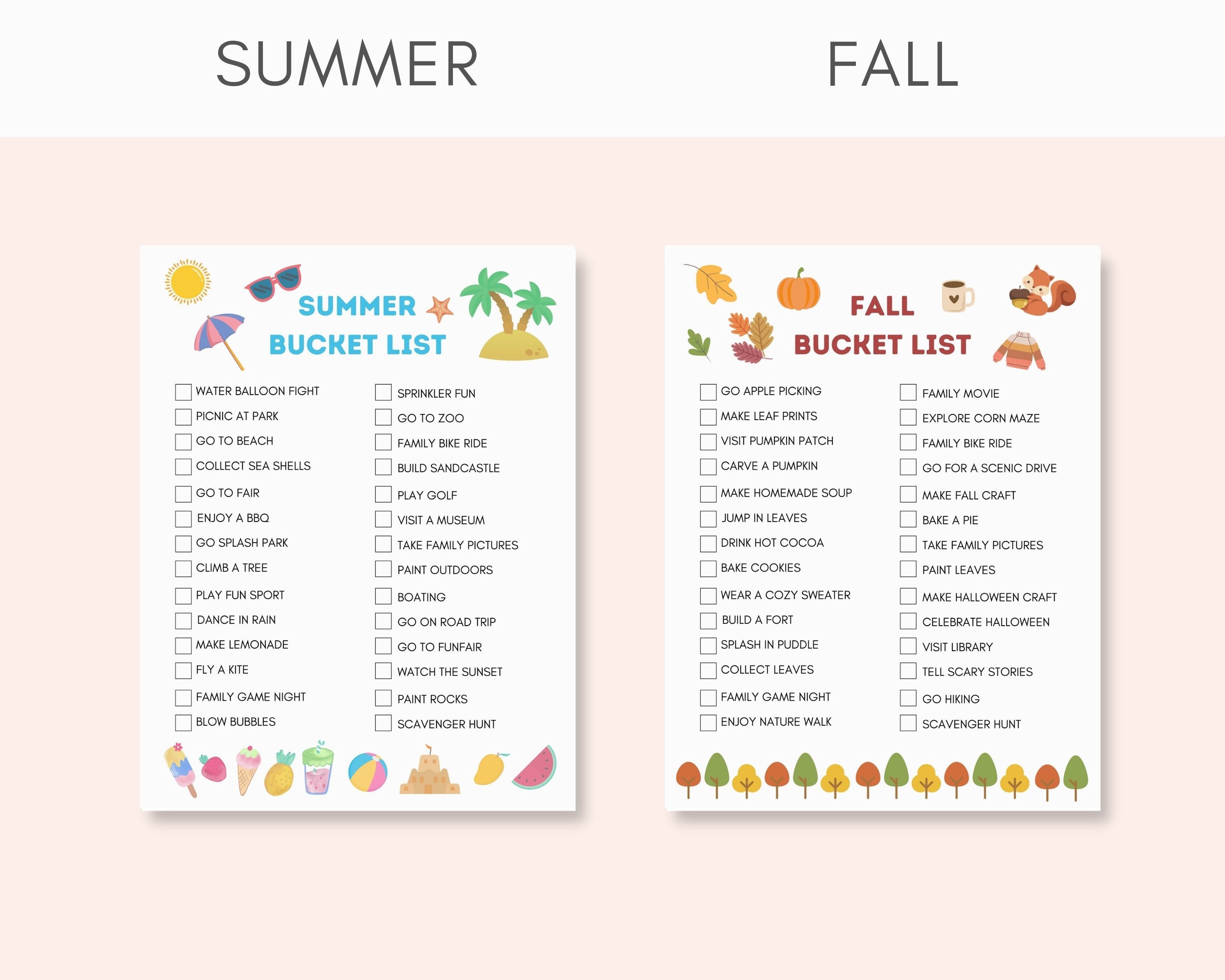 BUCKET LIST BUNDLE Bucket List Printable Custom Bucket List - Etsy ...