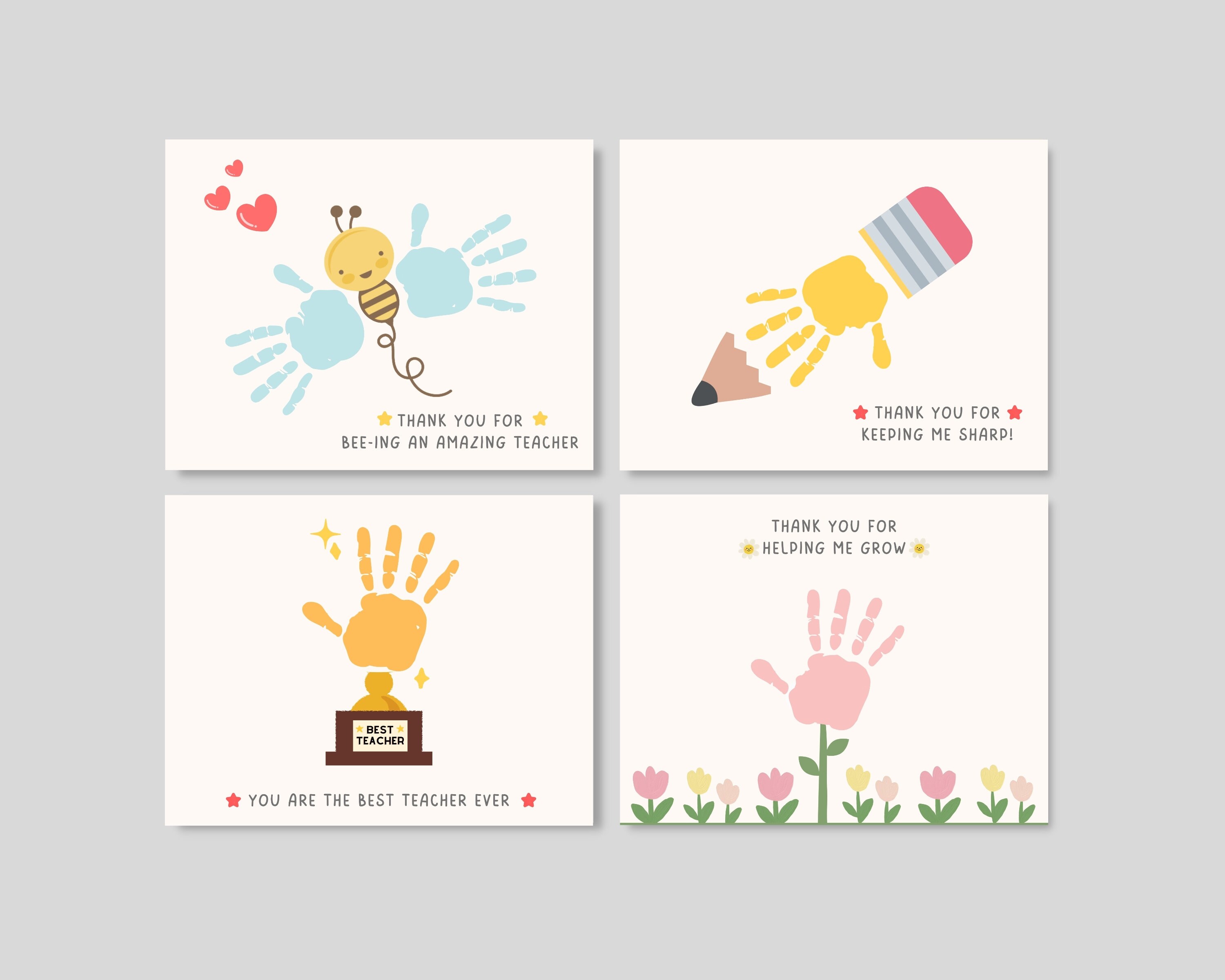 Teacher Appreciation Handprint, Teacher Appreciate, Teacher Gift, Thank ...