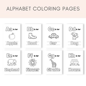 Alphabet Coloring Pages, ABC Coloring Printable, Preschool Alphabet ...