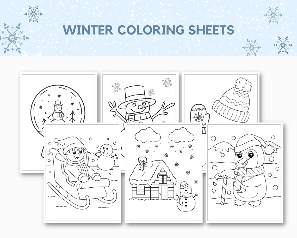 Winter Activity Printable Winter Games Winter Printable - Etsy