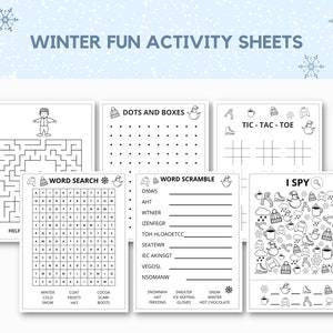 Winter Activity Printable, Winter Games, Winter Printable, Winter ...
