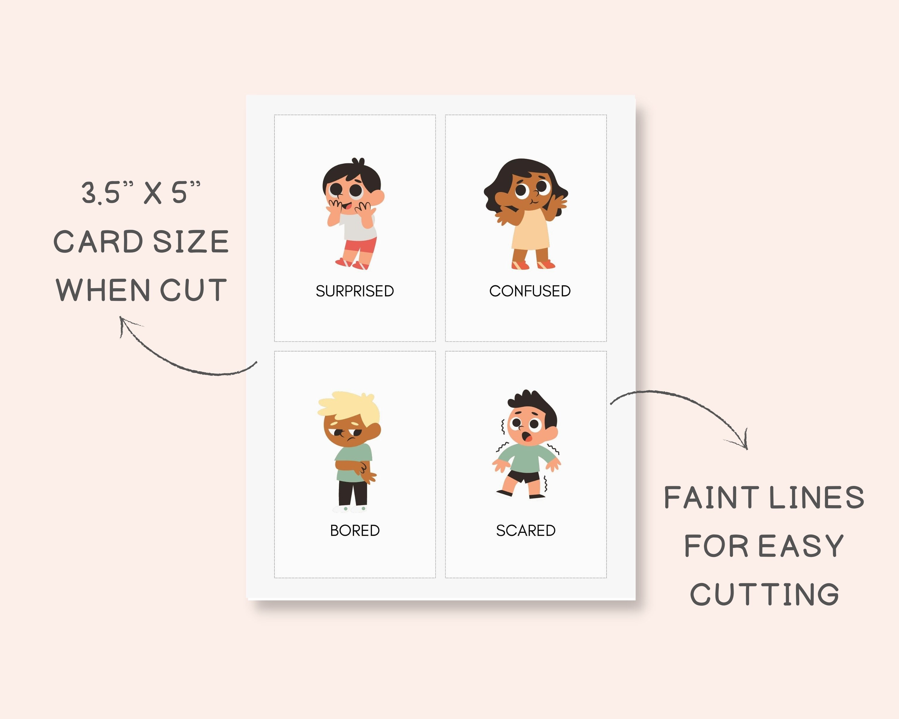 Preschool Emotion Flashcards, Printable Flashcards, Kids Emotions ...