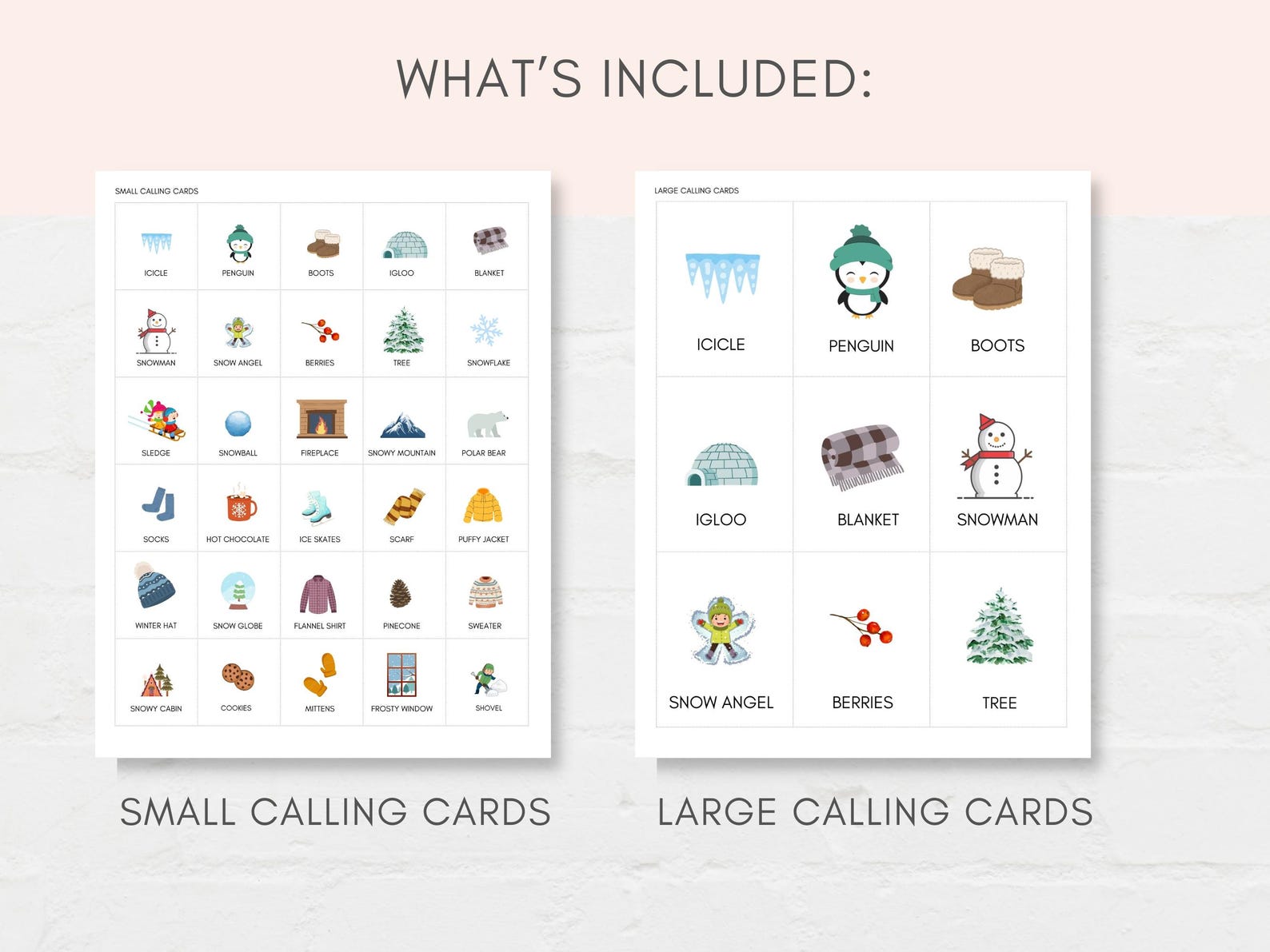 Winter Bingo, Winter Activity, Winter Bingo Printable Game, Winter ...