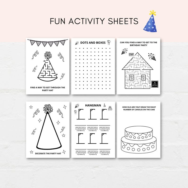 Birthday Activity Printable, Birthday Coloring, Birthday Activities ...