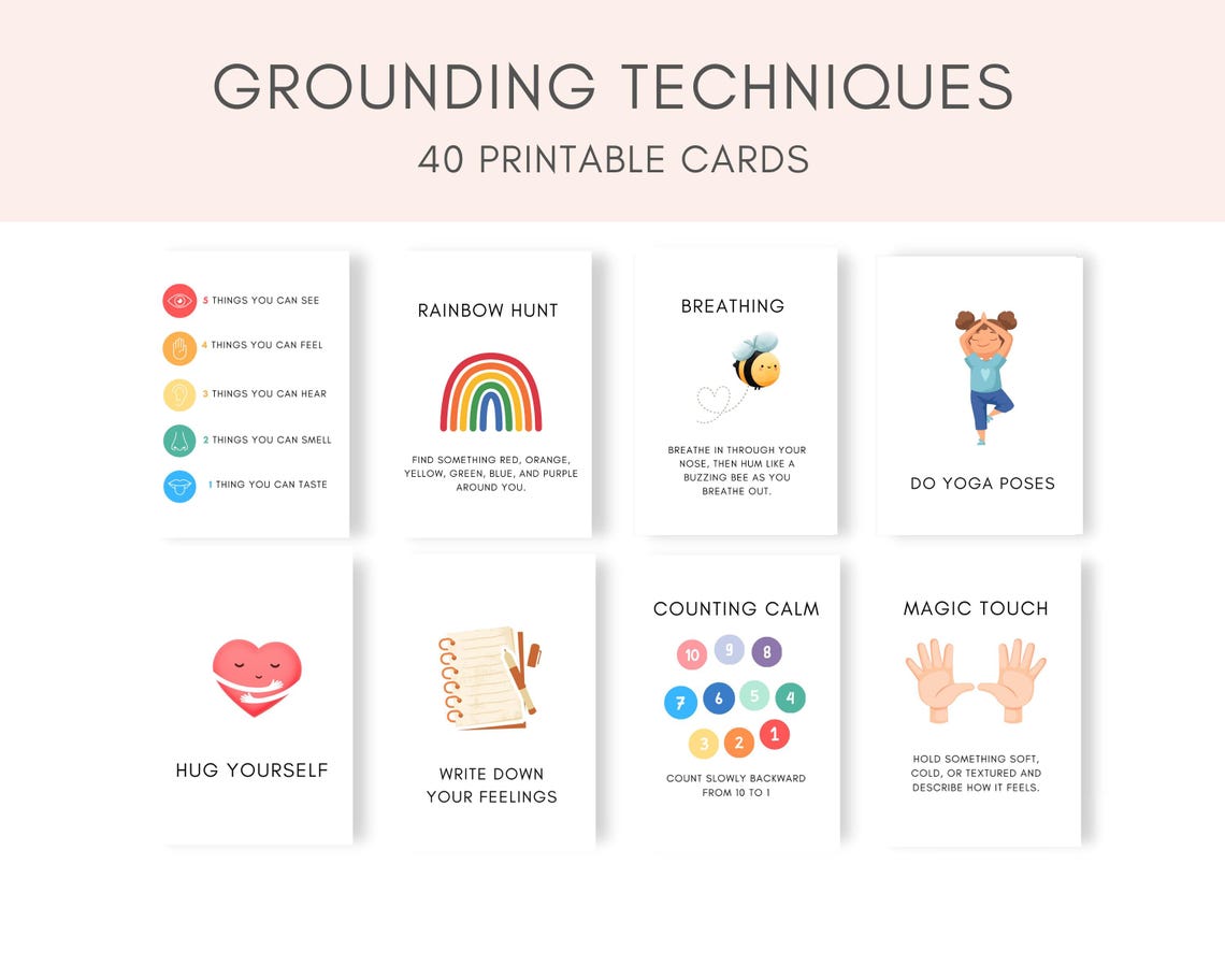 Kids Coping Skills, Grounding Techniques for Kids, Calming Corner ...