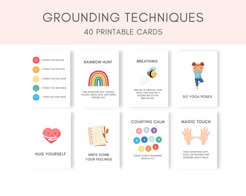 Kids Coping Skills, Grounding Techniques for Kids, Calming Corner ...