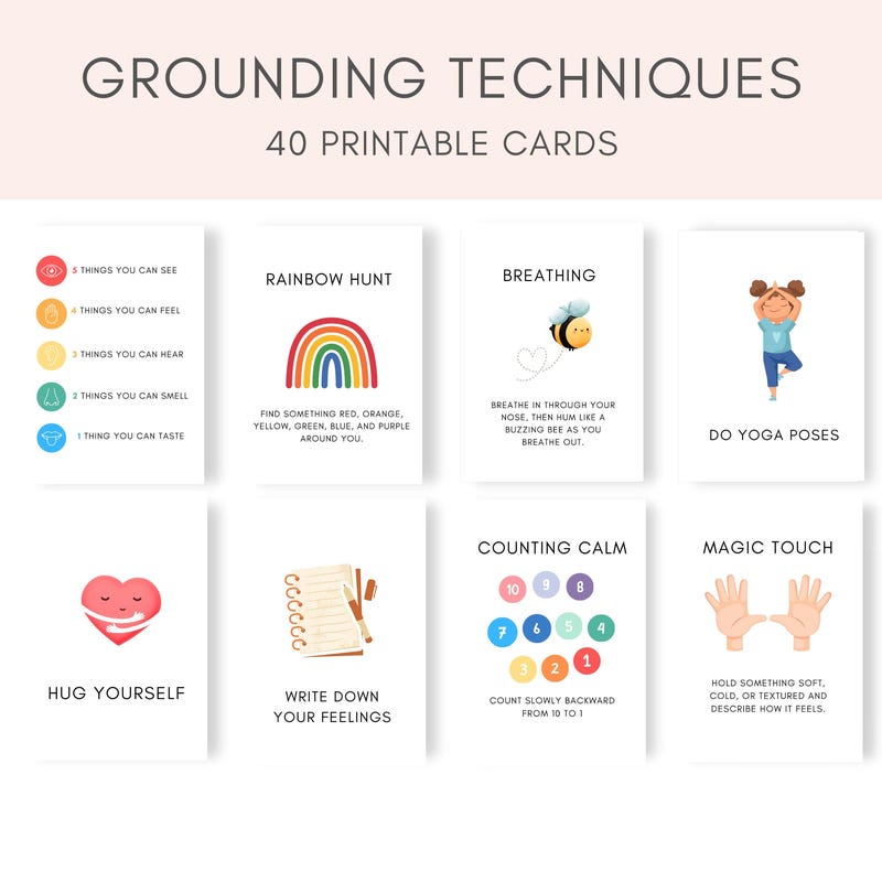 Printable Grounding Cards - Etsy