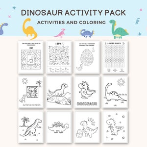 Dinosaur Activity Pack, Dinosaur Coloring Pages, Dinosaur Games ...