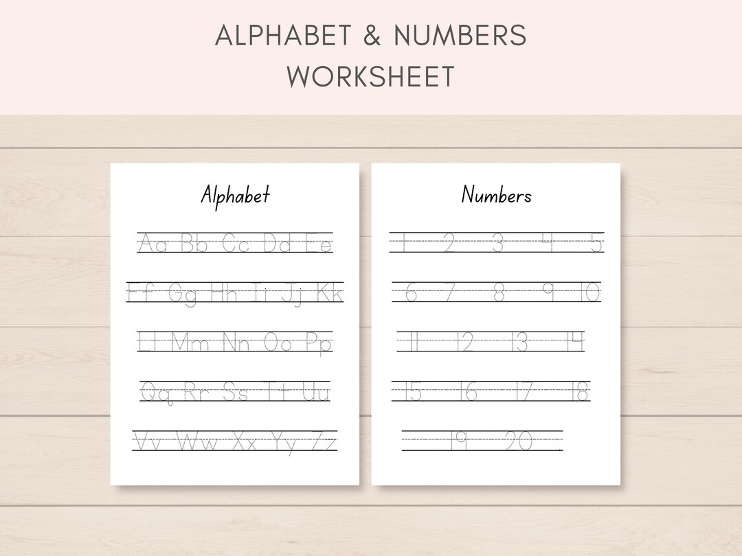 Alphabet and Number Tracing, Letter Tracing, Handwriting Practice ...