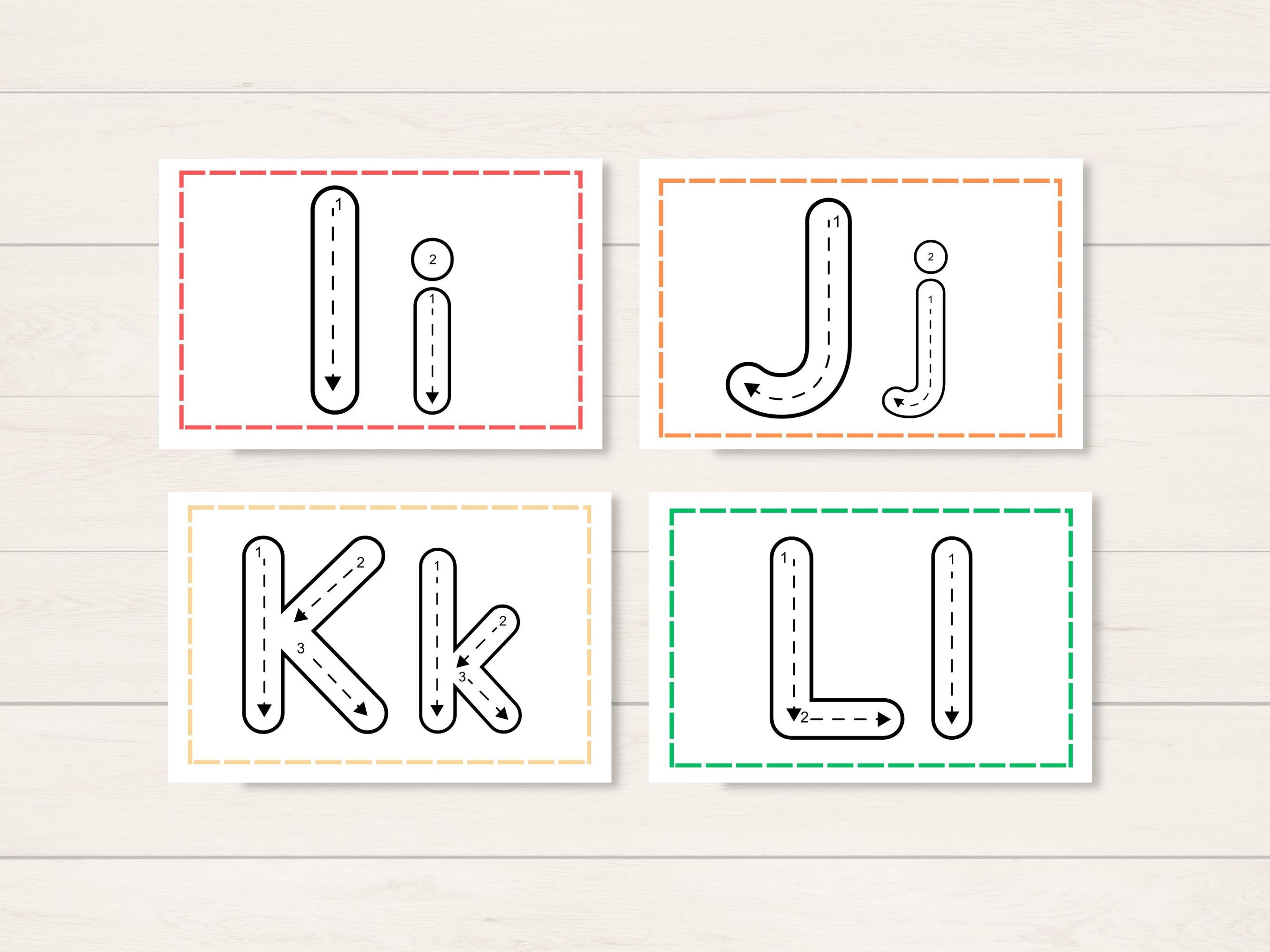 Alphabet Tracing Cards, Alphabet Tracing, Tracing Card, Letter Tracing ...
