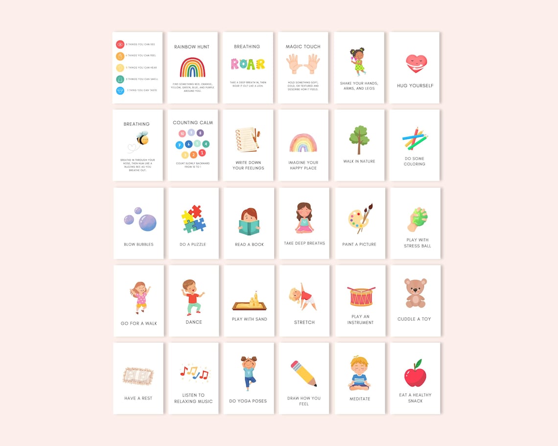 Kids Coping Skills, Grounding Techniques for Kids, Calming Corner ...