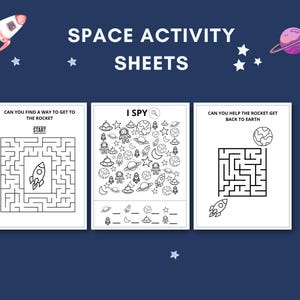 Space Activities, Space Activity Pack, Space Coloring Pages, Space ...