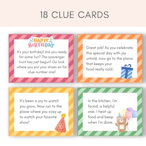 Birthday Scavenger Hunt, Birthday Treasure Hunt, Birthday Games ...