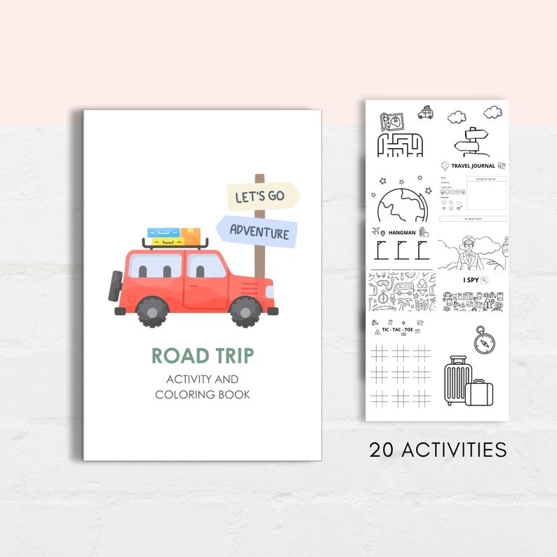Road Trip Activity Pack, Kids Activities, Road Trip Game, Printable ...