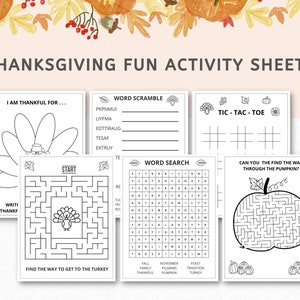 Thanksgiving Activity Printable, Thanksgiving Coloring, I Am Thankful ...