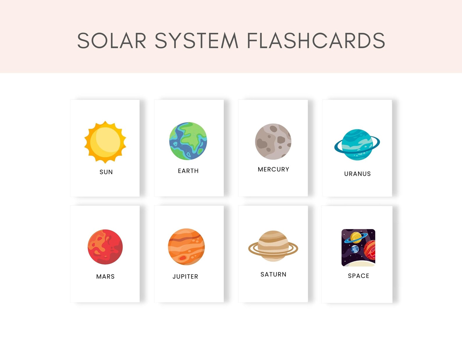 Solar System Flashcards, Planets Flashcards, Solar System, Flashcards ...