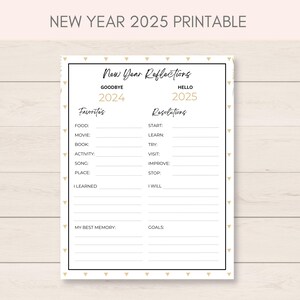 New Years Resolution Printable, Kids Year in Review, New Years Eve Game ...