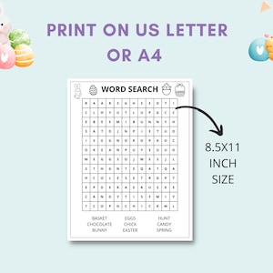 Easter Activity Printable, Easter Games, Easter Word Search, Easter ...